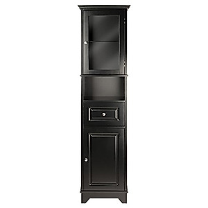 Winsome Wood Alps Tall Cabinet with Glass Door and Drawer