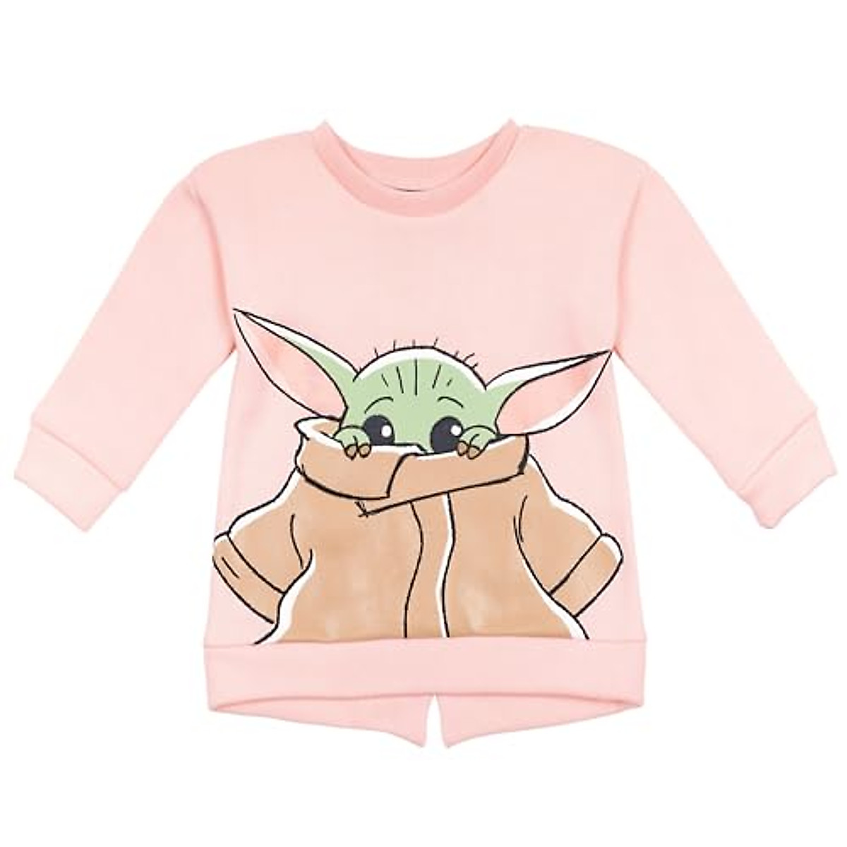 STAR WARS The Mandalorian Baby Yoda Little Girls Pullover Sweatshirt & Pants Pink 7-8