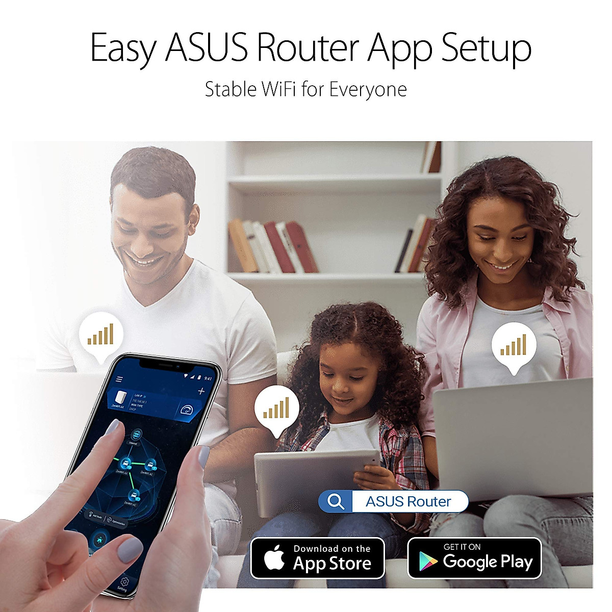 ASUS AC1900 WiFi Router (RT-AC67P) - Dual Band Wireless Internet Router, Easy Setup, VPN, Parental Control, AiRadar Beamforming Technology extends Speed, Stability & Coverage, MU-MIMO