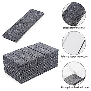 Wall Protector from Furniture, 70 Pcs Headboard Stoppers, Self Adhesive Headboard Wall Protector Protects Walls from Knocks, Suitable for Bedside, Cabinet, Chair, Sofa (3.5" x 1.1" x0.2")