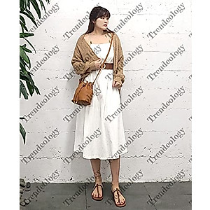 Casual Soft PU Leather Drawstring Small 2 Way Bucket Shoulder Bag Crossbody