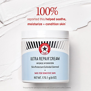 First Aid Beauty - Ultra Repair Cream, Intense Hydration Whipped Colloidal Oatmeal, Clinically Proven to Strengthen Skin Barrier in 7 Days & Helps Relieve Eczema, Luxury Face & Body Moisturizer, 8 oz