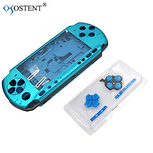 OSTENT Full Housing Shell Faceplate Case Repair Replacement for Sony PSP 3000 Console Color Blue