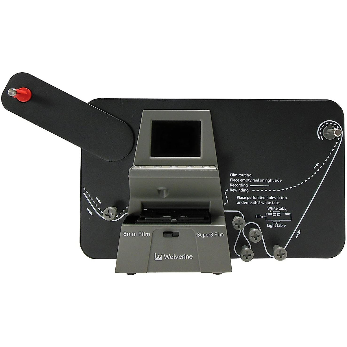 Wolverine 8mm & Super 8mm Reels to Digital MovieMaker Pro Film Digitizer, Film Scanner, 32GB SD Memory Card, Dual Voltage 100-240V Power Supply Adapter & International Two-Prong Round Pin Plug Adapter