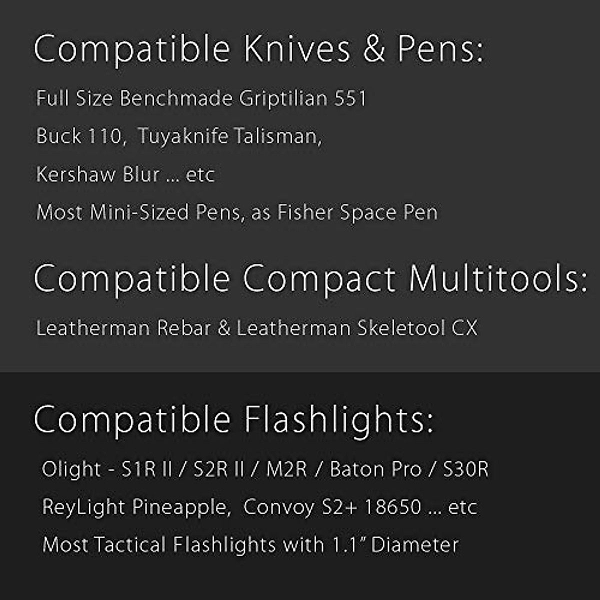 EDC Leather Belt Knife Sheath Organizer for 4.5" Knife, Fit 1.1" Diameter Tactical Flashlight, Belt Tool Pouch, Pocket Slip Pouch, Pen Loop, EDC Holster Essential Carrier, Premium Leather. Chestnut.