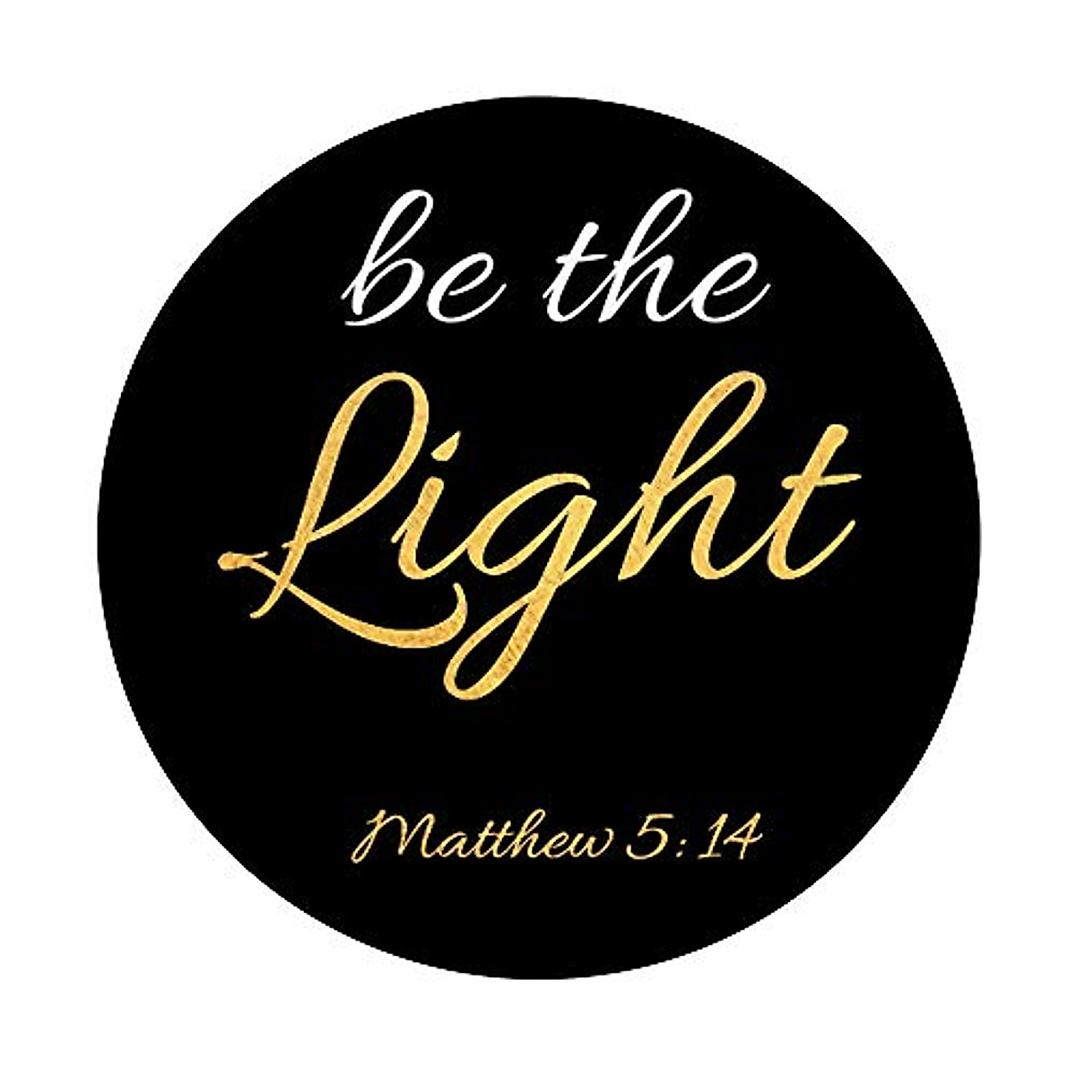 Cool Black Christian Bible Verse Gift Matthew 5:14 PopSockets PopGrip: Swappable Grip for Phones & Tablets