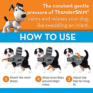 ThunderShirt for Dogs, Medium, Heather Gray Classic - Dog Anxiety Relief Calming Vest
