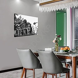 American Writer Coretta Scott King Feminist Black And White Portrait Art Poster Canvas Poster Bedroom Decor Office Room Decor Gift Frame-style 20x16inch(50x40cm)