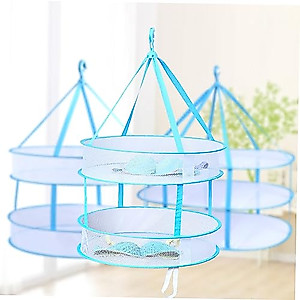 Alipis Stainless Steel Drying Rack Indoor Clothes Drying Rack Mesh Clothes Hanging Dryer Underwears Drying Rack Closet Drawers Collapsible Hangers Folding c-fold Towels Hanging Dryer Rack