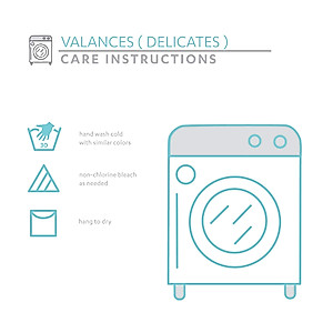 Lush Decor Valance, Light Linen Lace Window Curtain Dark, 18" x 52" + 2" Header