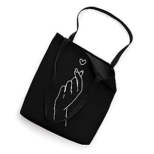 Korean Finger Heart Merch Kpop Love K-pop Merchandise Kdrama Tote Bag