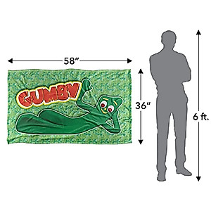 Trevco Gumby Chilling Silky Touch Super Soft Throw Blanket 36" x 58"