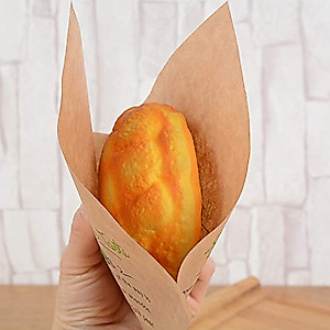 ISKYBOB 100 Sheets Disposable Deli Wrappers Double Open Pretzel Bags Oilproof Food Tissue Paper Sandwich Donut Puff Craft Take Out Pouches for Home, Bakery, Party, Newspaper