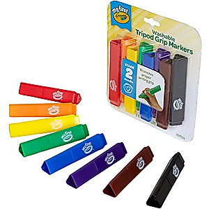 Crayola My First, Tripod Washable Markers for Toddlers, 8ct