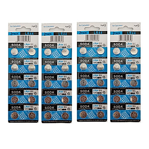 AG13 LR44 L1154 357 A76 Alkaline Button Cell Battery with Retail Blister Pack Cards (40)