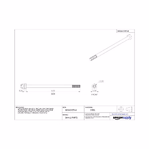 Steel Hex Bolt, Grade 8, Zinc Yellow-Chromate Plated Finish, Hex Head, External Hex Drive, Meets ASME B18.2.1/SAE J429, 6" Length, Partially Threaded, 5/16"-24 Threads (Pack of 5)