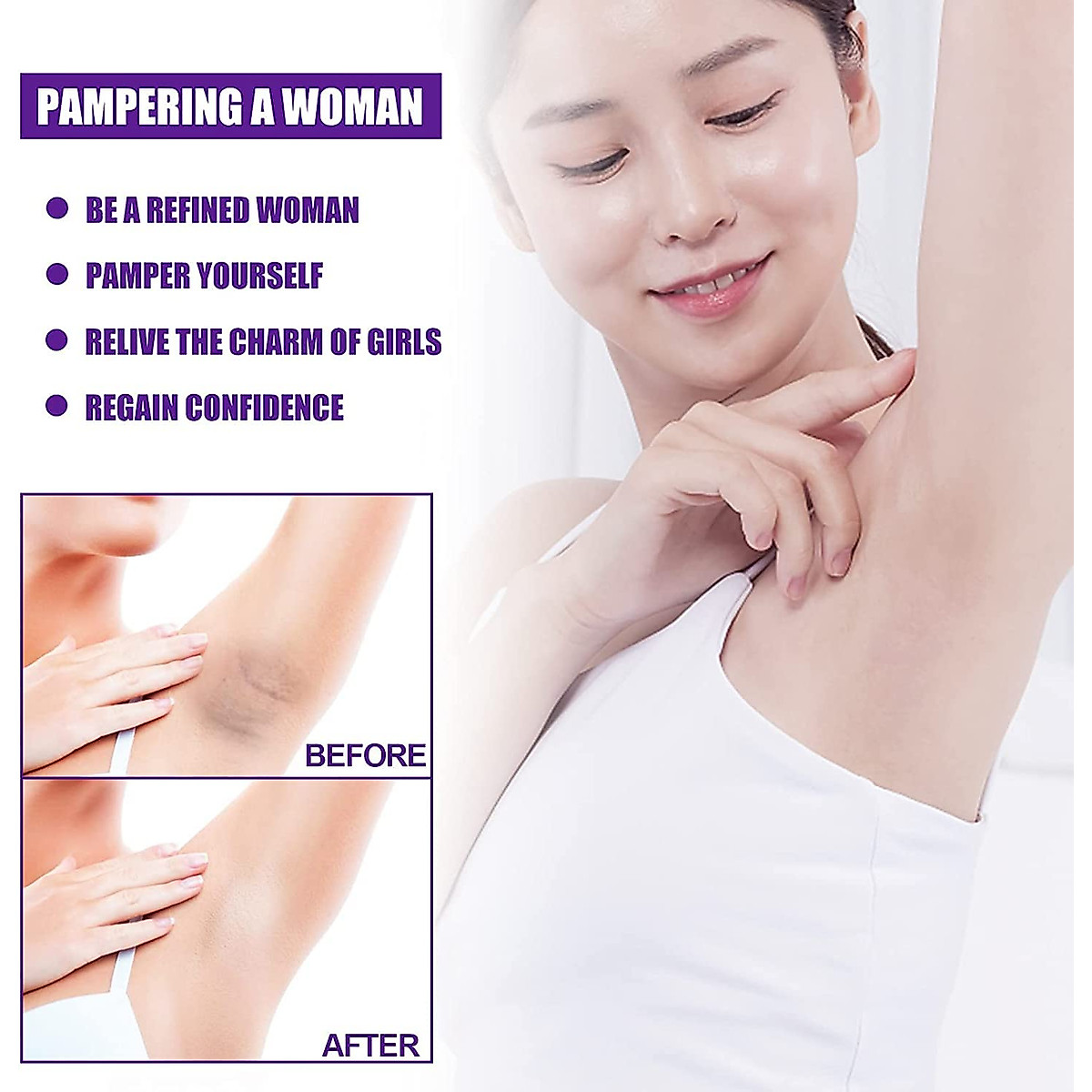 Intimate Bleaching Cream for Women,Crema blanqueadora íntima para mujeres,Underarm Bleaching Serum Whiten Butt Knee Brighten Inner Thigh Intimate Parts Dark Remove Melanin (1pcs,B-20ML)