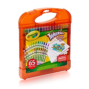 Crayola Twistables Colored Pencils Set (65ct), Kids Drawing Kit, Portable Art Case, Kids Colored Pencils, Stocking Stuffers