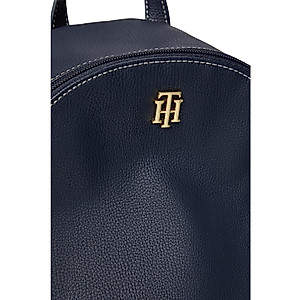 Tommy Hilfiger Adrienne II Small Dome Backpack Pebble PVC Tommy Navy One Size