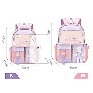 Cute Backpack Kawaii Waterproof Laptop Backpack Purple Medium