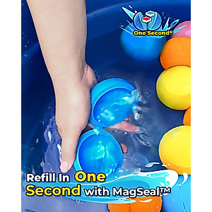 SOPPYCID Reusable Water Bomb balloons, Magnetic Refillable Water balls - Pool Toys for Boys and Girls, Beach Outdoor Activities Water Games Toy for kids Self Sealing Water Splash Ball (15Pack)