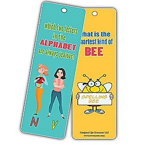 Kids Bookmarks Set (12 Pack)- Animal Silly Jokes Series 2 - Funny Hilarious Lion Sheep Laugh and Learn - Excellent Party Favors Teacher Classroom Reading Rewards and Incentive Gifts for Young Readers
