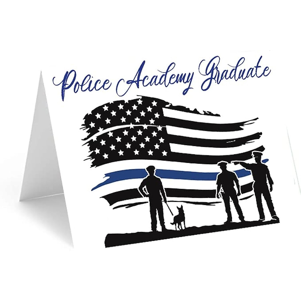 Red Door Inspirations Graduation Cards - Fire Academy Graduation, Police Academy Graduation, Law School Graduation, Single Card & Envelope (Police Academy Graduation)