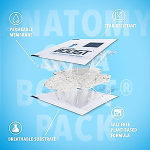 Integra Boost 62% RH Level - 8 Gram Size - Two-Way Humidity Control Pack - Includes Replacement Indicator Cards - Food Storage & Herbs Moisture Balancer for Up to 1oz (Pack of 6)
