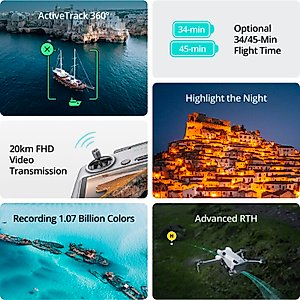 DJI Mini 4 Pro Drone FUN Bundle Plus with Airdrop System DJI RC 2 Screen remote with 3 Battery Bundle Kit 45-min Flight Time Camera Drone Bundle, with 128 GB SD, Cool Anti Collision Strobe Lights and More