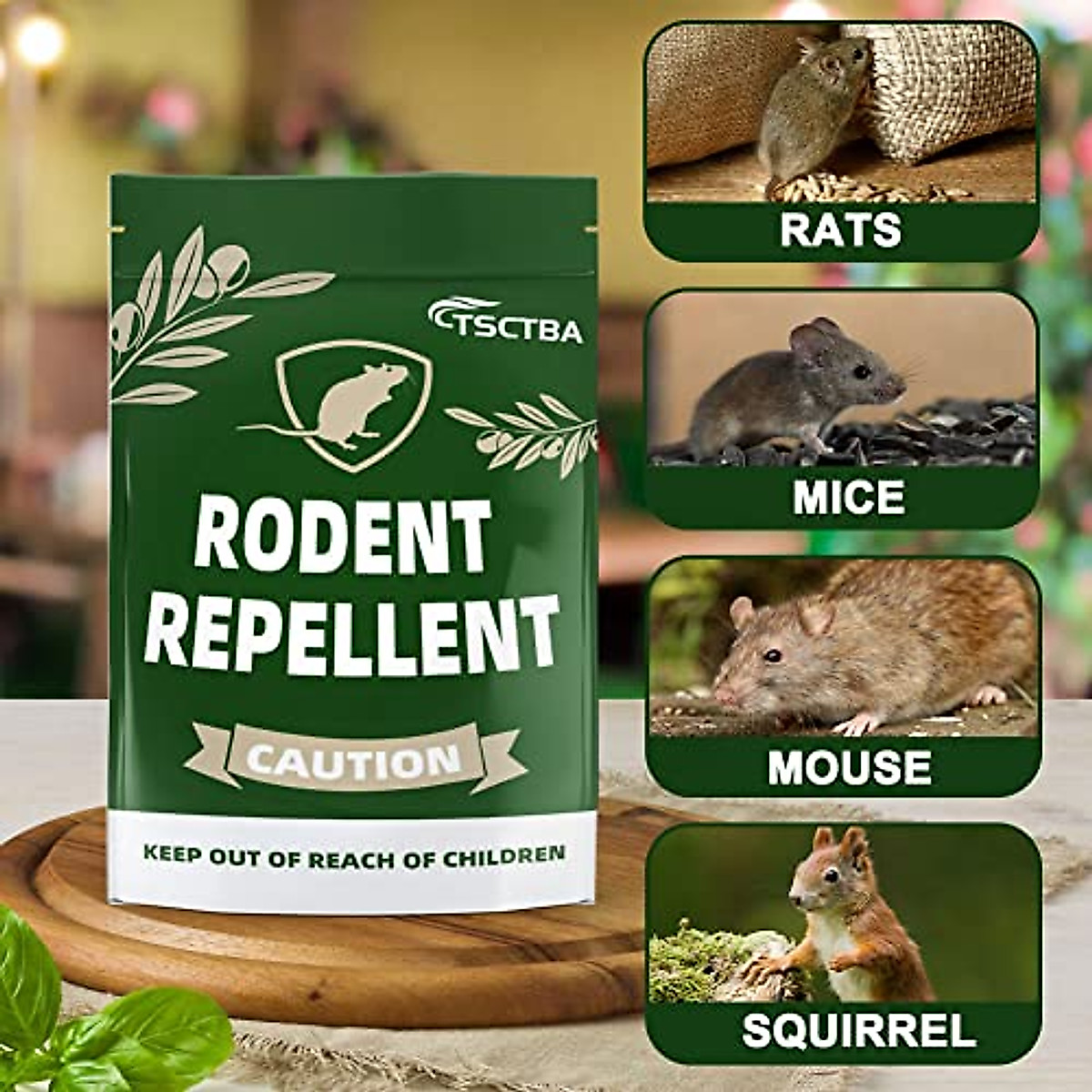 TSCTBA Rodent Repellent, Mouse Repellent, Mice Repellent for House, Peppermint to Repel Mice, Mouse and Rats, Natural Rodent Repellent Indoor and Outdoor, Effective and Long Lasting -10 Packs