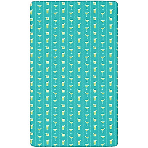 Summer Themed Fitted Crib Sheet,Standard Crib Mattress Fitted Sheet Soft and Breathable Bed Sheets-Baby Crib Sheets for Girl or Boy,28“ x52“,Seafoam Green