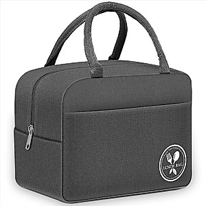 AURUZA 11L 20Cans Insulated Lunch Bag for Women Men, Reusable Lunch Box for Office Work Picnic Beach Travel, Leakproof Soft Cooler Tote Bag Freezable Lunch Bag for Adult (Gray)