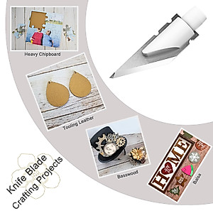 FAHUNG Replacement Knife Blade Kit for Maker 3/Maker Knife Blade Housing, Sturdy and Sharp Wood Cutting Blade Cuts Balsa, Basswood, Chipboard, Tooling Leather, Matboard and More