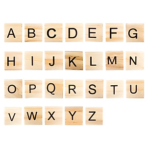 400 PCS Wood Scrabble Tiles DIY Wooden Scrabble Letters for Spelling Wood Tile Game