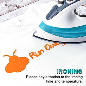 CAREGY Iron on Heat Transfer Vinyl Roll HTV (12''x5',Orange)