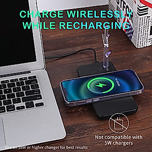 PELTEFLU Wireless Charger with Shelf, Upgraded Designed Fast Wireless Charger Compatible All Phones with Wireless Charging Function - Pink
