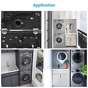 Haoguo Upgraded DV-MCK/A1 Laundry Multicontrol Kit with Longer Wire (Extended by 10cm), Compatible with Samsung Front Load Washer and Dryer, Control Dryer through Stacked Washer