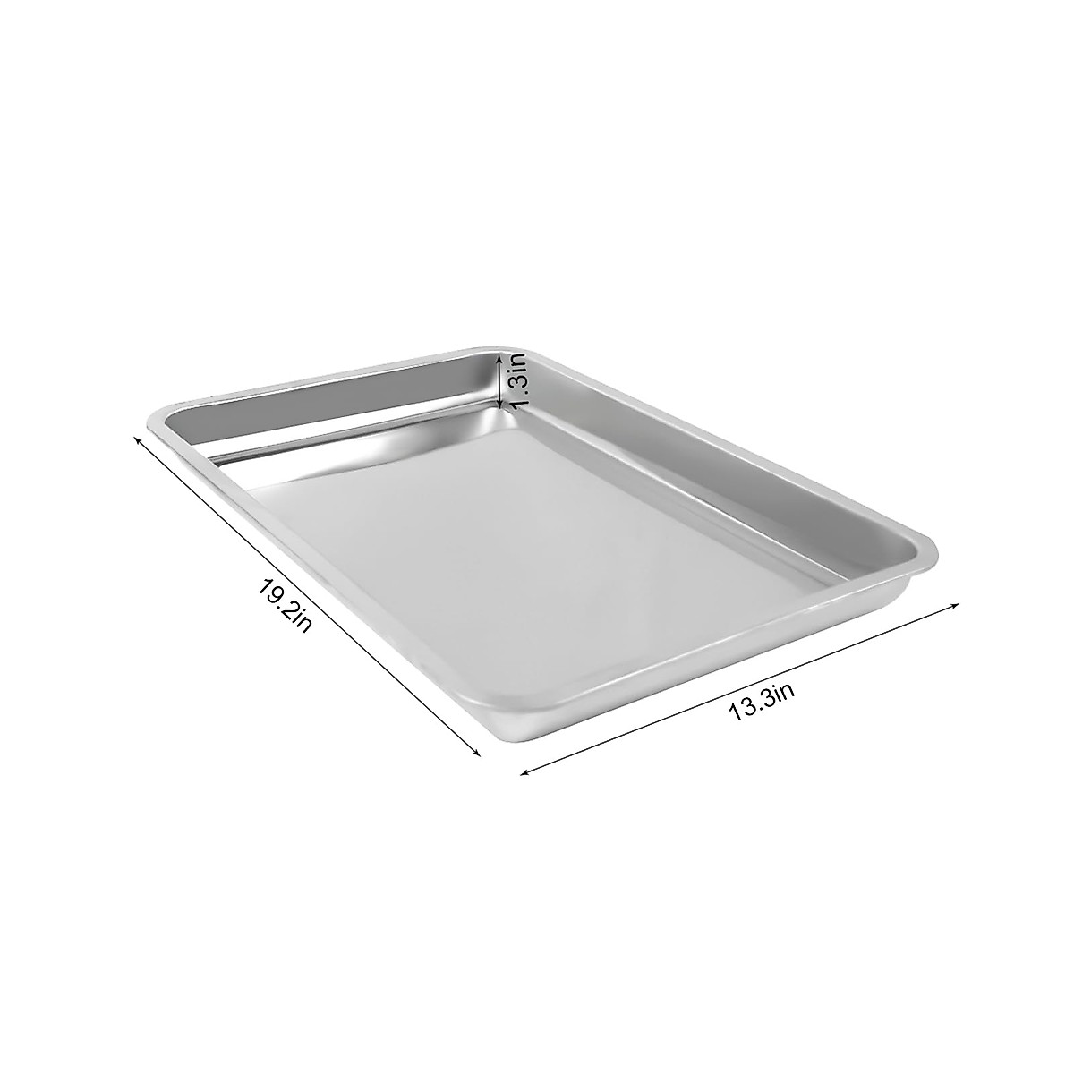 DYRABREST 6 PCS Full Size 2&quot; Deep Stainless Steel Buffet Catering Pans for Hotels, Restaurant,Steam Table Pans/Hotel Buffet Pans kitchen,19.2&#039;&#039;×13.3&#039;&#039;×1.3&#039;&#039;