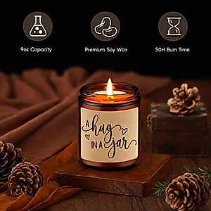 GSPY a Hug in a Jar Candle - Miss You Gifts, Mothers Day, Birthday Gifts for Women, Men, Mom, Friends - Sympathy Gift, Sending Hugs - Divorce, Get Well, Cancer, Grief, Thinking of You, Grieving Gifts