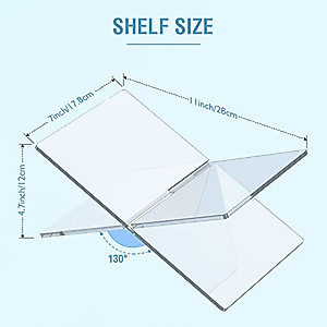 Acrylic Book Stand, Clear Book Holder for Display, Sturdy Open Book Stand for Desk, Kitchen Counter Reading Stand Book Holder for Textbook, Cookbook, Magazine, Recipe