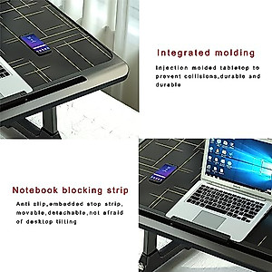 GEIRONV Movable Computer Desk, with Drawers Bookshelf Multifunctional Lifting Table Learning Office Entertainment Adjustable Sofa Table