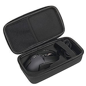 Aproca Hard Travel Storage Case Compatible with Logitech G502 Proteus Spectrum RGB Tunable Gaming Mouse(Black-Large.)