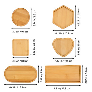 Didiseaon Wooden Tray Fillable Mosaic Trays Art Tray for DIY Plate Ornaments Making Crafts (6pcs)