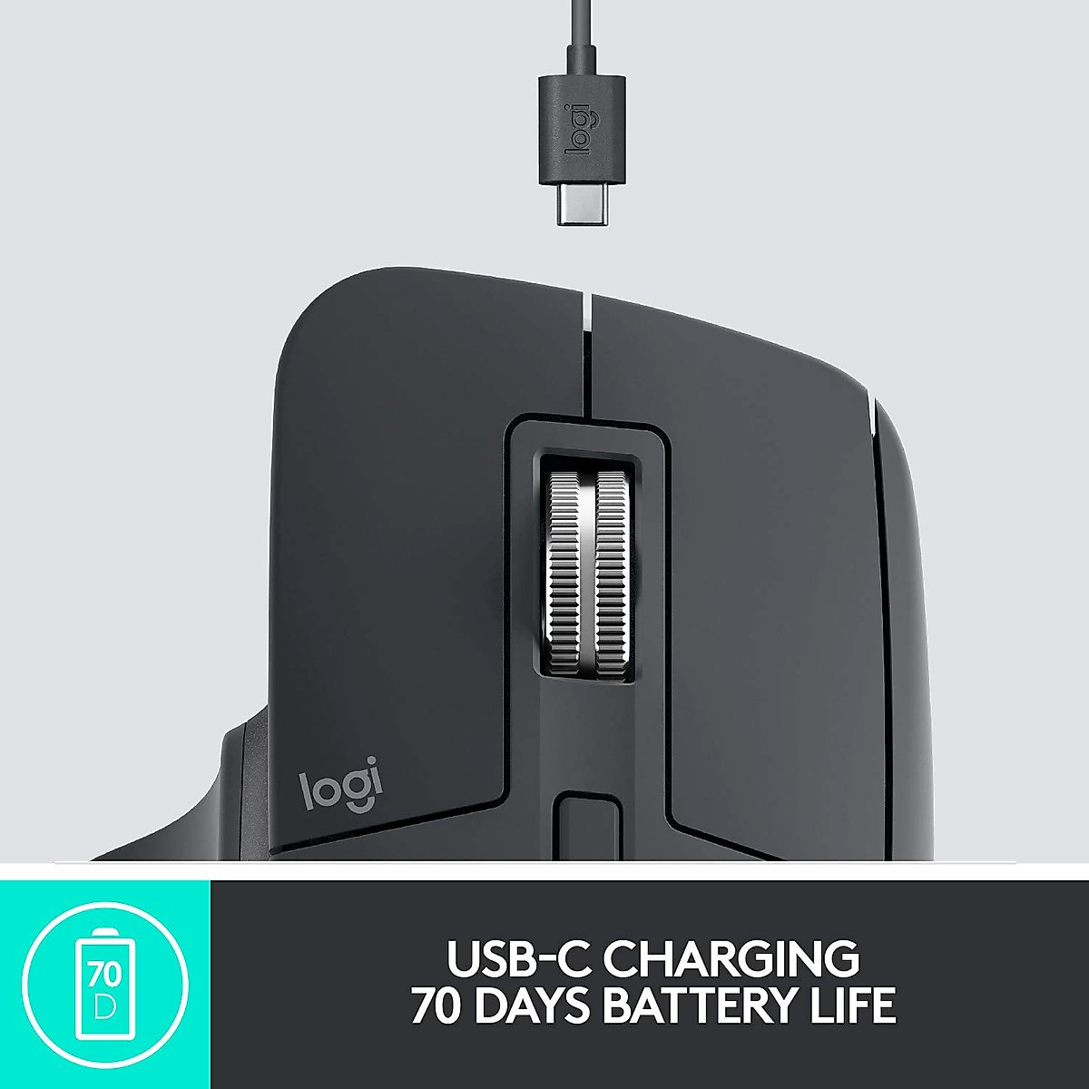 Logitech MX Master 3 for Business, Wireless Mouse, Logi Bolt Technology, Bluetooth, MagSpeed Scrolling, Ergonomic, Rechargeable, Globally Certified, PC/Mac/Linux - Graphite