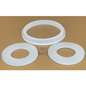 RTPOWER Fits Coleman, Lay-Z-spa ，A and B/C Connector Seals Gaskets(1 A + 2 B/C)