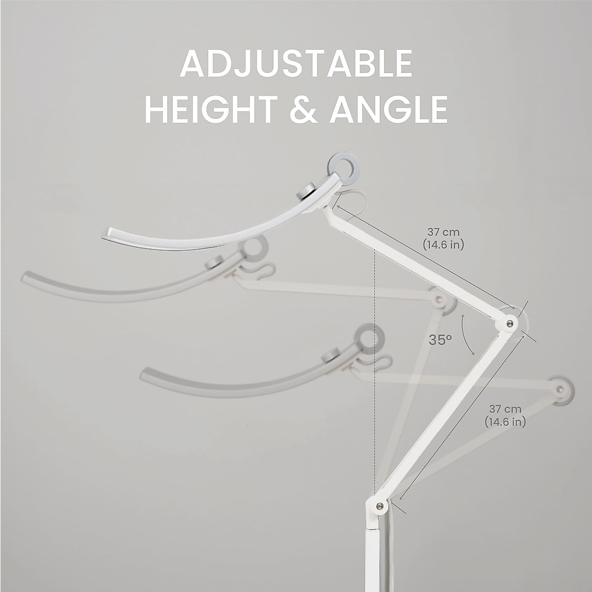 BenQ e-Reading LED Floor Lamp Warm/Cool White LED Floor Lamp, Silver, Model: AR15_D Floor Silver (New)