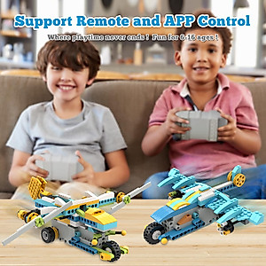 IBLIMS 12 in 1 STEM Coding Robot Building Blocks, Educational Engineering Toys for Kids 6-16, App & Remote Control Robotics Toys, Gift for 7-9 8-14 Year Old Boys Girls, STEM Projects Kits, 606pcs