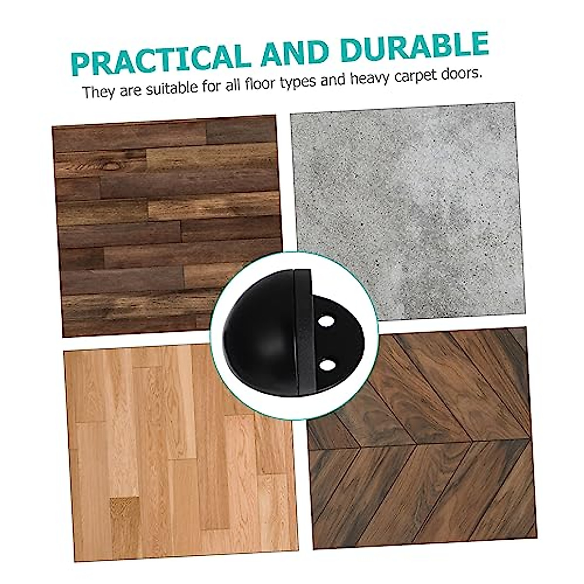 MAGICLULU 8 Pcs Door Stop Floor Door Open Holder Rubber Wall Shield Door Bumper Guard Bumper Protector Door Draft Door Lock Stopper Invisible Door Catch Hinge Stainless Steel No Punching