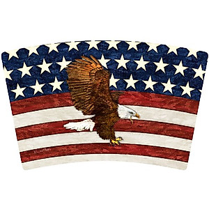 Mugzie "American Eagle" Stainless Steel Travel Mug with Insulated Wetsuit Cover, 20 oz, Black