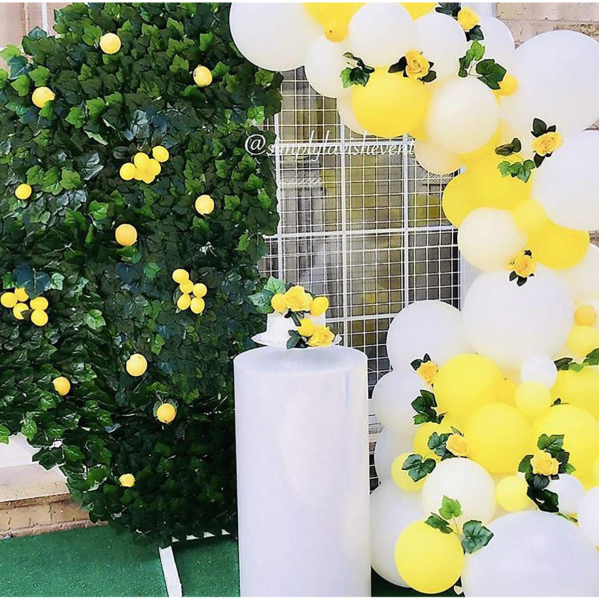 Beaumode DIY Yellow And White Balloon Garland Arch kit for 1st birthday Sunshine Lemon honeybee Popcorn Baby Shower Bridal Shower Party Backdrop Decoration (Yellow White)